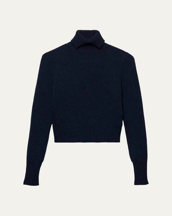 Prada Cashmere Turtleneck Sweater - Bleu