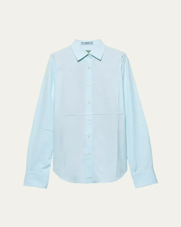 Prada Oxford Cotton Shirt - Acqua