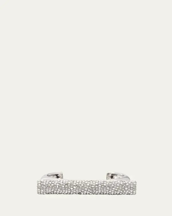 Alexander McQueen Crystal Cuff Bracelet - Silver