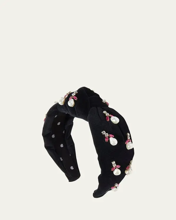 Lele Sadoughi Acorn Pearly Knotted Headband