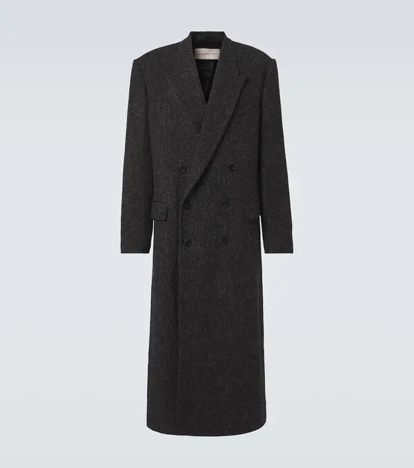 Dries Van Noten Herringbone Wool Coat