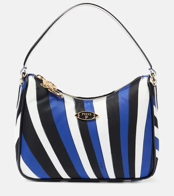 Emilio Pucci Yummy Iride Canvas Shoulder Bag - Blue