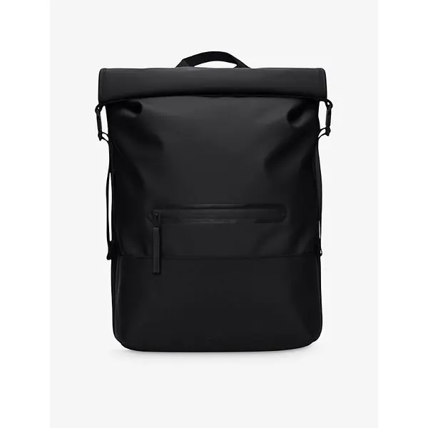 Rains Trail Roll-top Backpack - Black