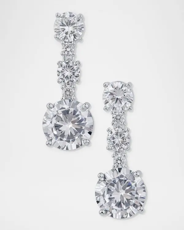 KENNETH JAY LANE Round Cubic Zirconia Drop Earrings