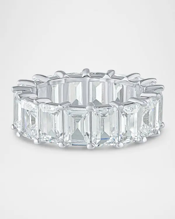 KENNETH JAY LANE Emerald Cubic Zirconia Eternity Band Ring