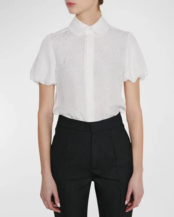 Dice Kayek Puff-sleeve Fil Coupé Shirt