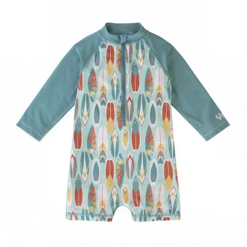 UV SKINZ Long Sleeve Swim Romper - Surfs Up
