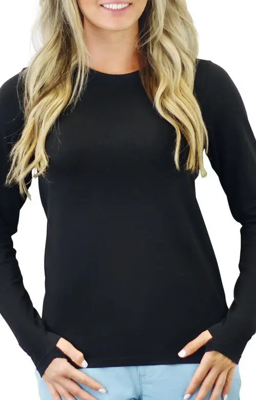 UV SKINZ Long Sleeve Everyday Tee - Black