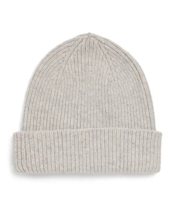 LE BONNET Ribbed Classic Beanie - Silver
