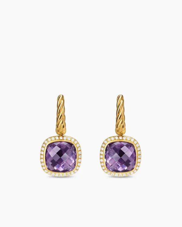 David Yurman Albion Drop Earrings - Amethyst