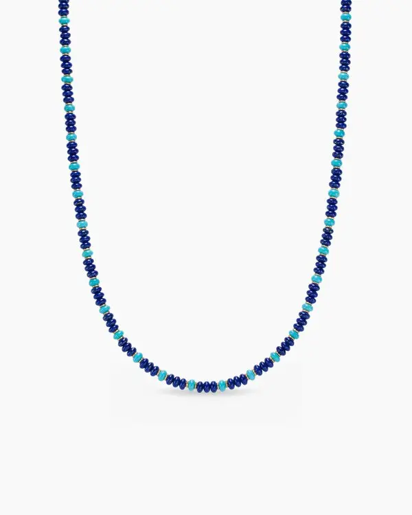 David Yurman 18k Yellow Gold Spiritual Beads Necklace - Lapis Lazuli