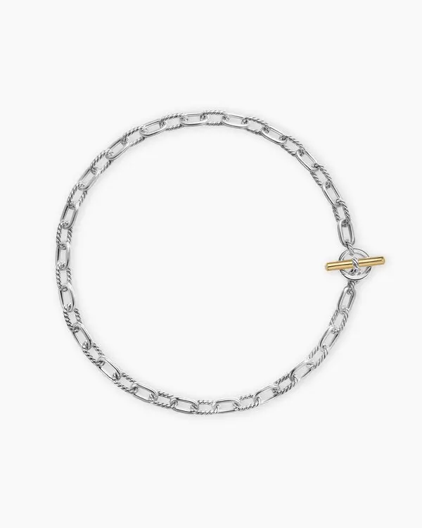David Yurman Dy Madison Toggle Chain Necklace - Sterling Silver/18k Yellow Gold