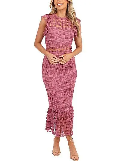 open lace back dress Light Pink Bunny Smocked Bishop Dress 2T