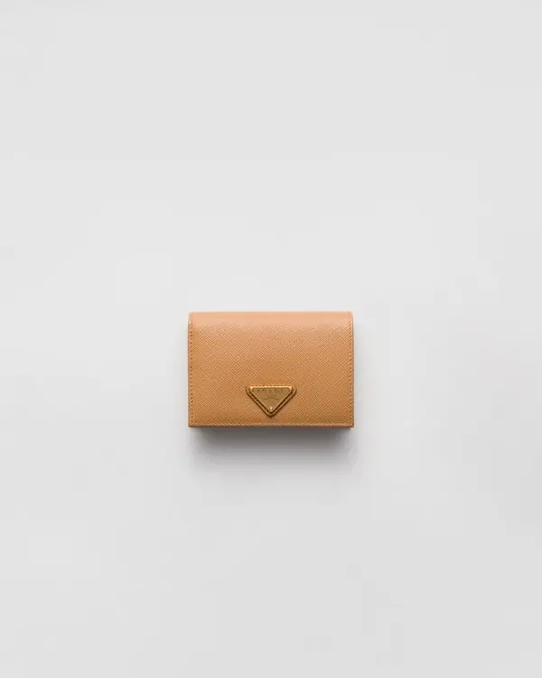 Prada Small Saffiano Leather Wallet - Natural