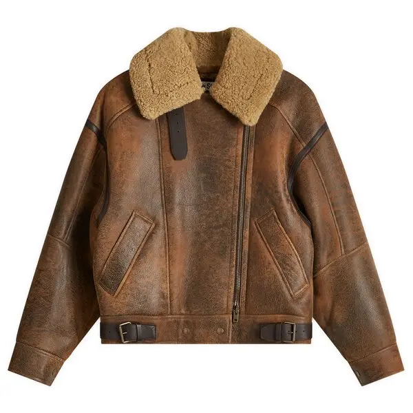 Acne Studios Double-breasted Shearling Jacket
