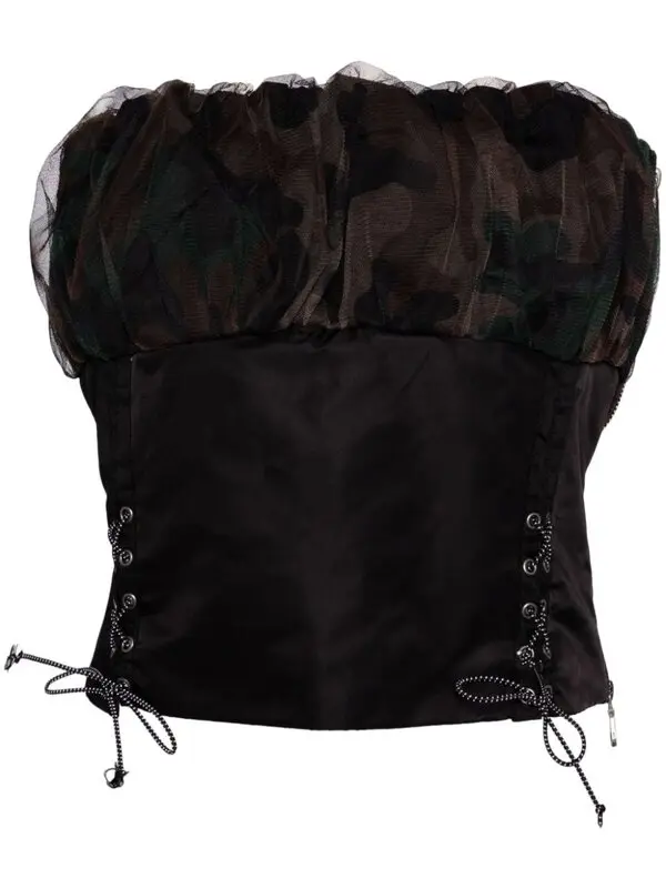Andersson Bell Isla Shirred Crop Bustier