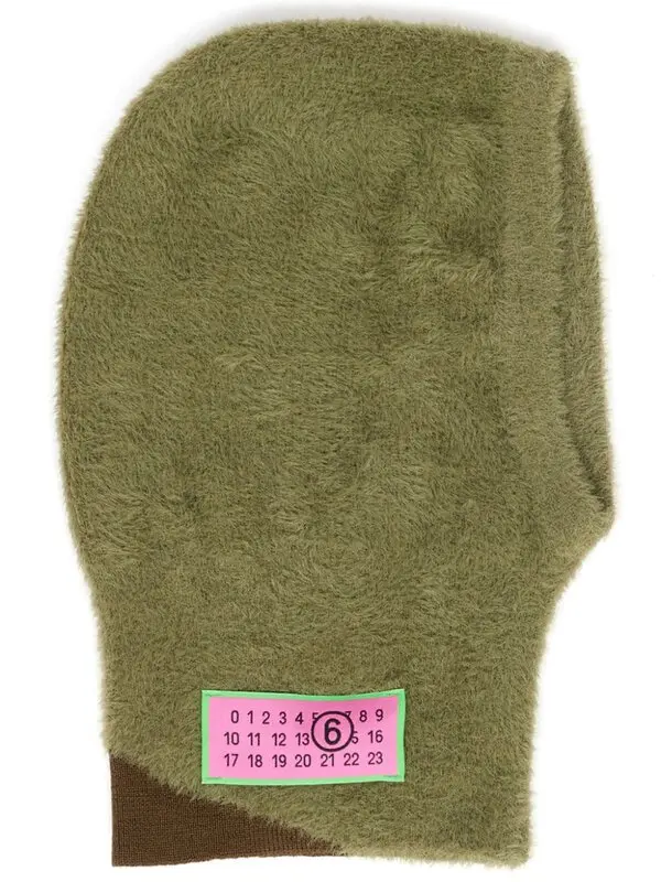MAISON MARGIELA Numbers-motif Balaclava - Green