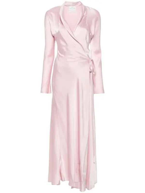 FORTE_FORTE Silk Wrap Maxi Dress