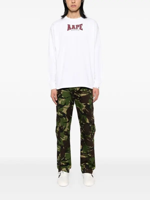 AAPE BY *A BATHING APE® Logo-print Long-sleeved T-shirt