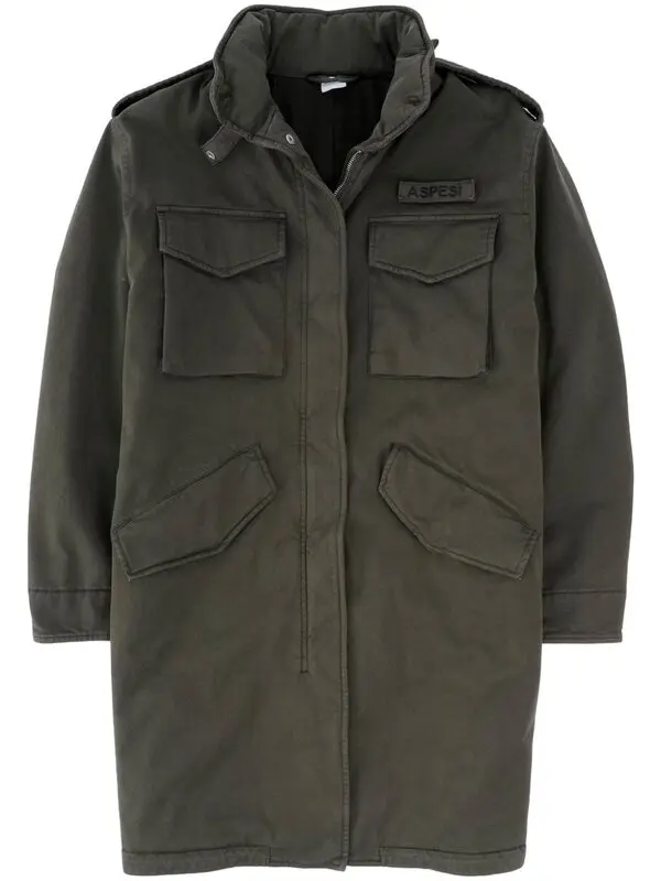 Aspesi Hooded Gabardine Coat
