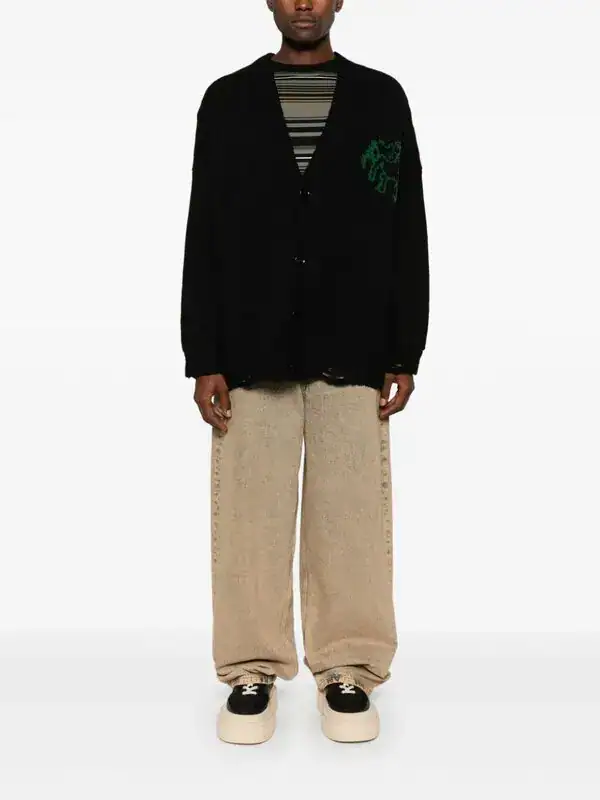 Maison Margiela Lost My Pet Cardigan In Black - 40% Off | Editorialist