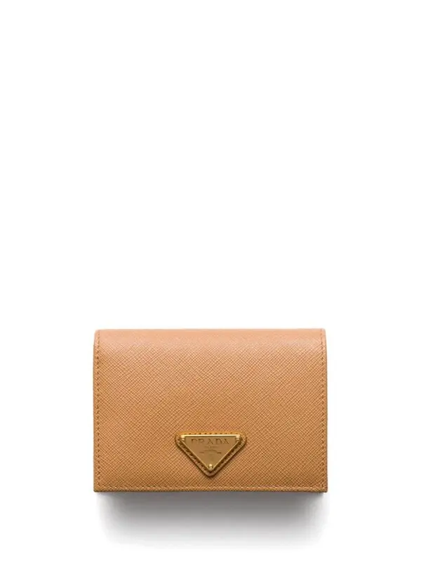 Prada Small Saffiano Leather Wallet - Neutrals