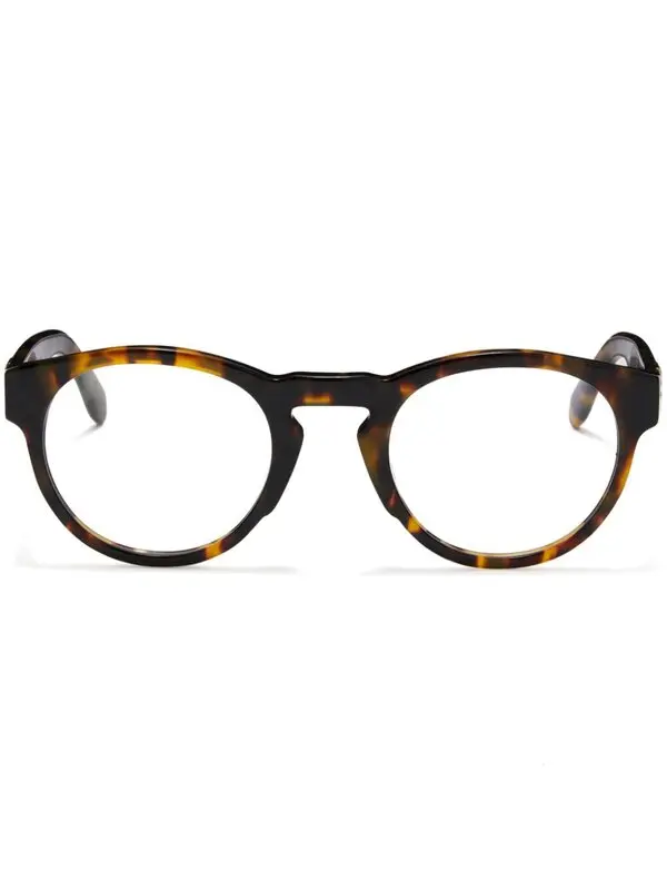 Palm Angels Eyewear Tortoiseshell Round-frame Glasses - Brown ...