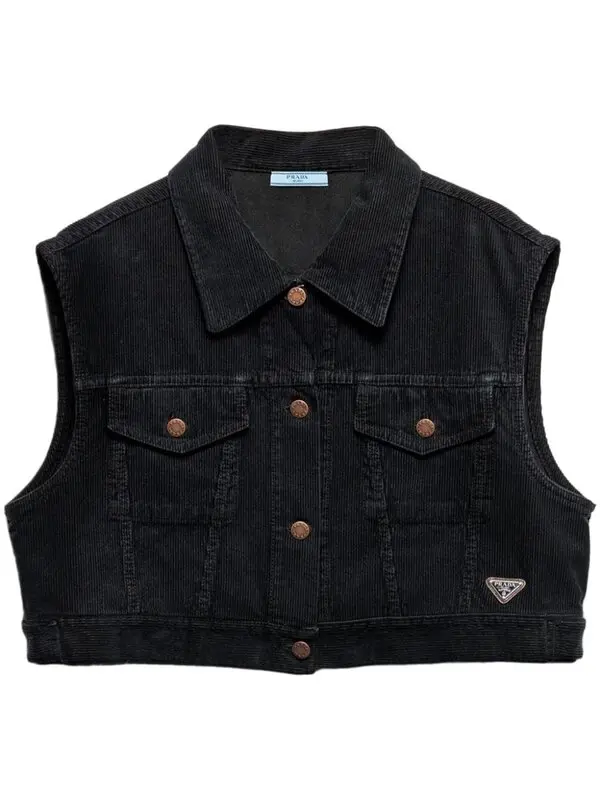 Prada Corduroy Denim Vest
