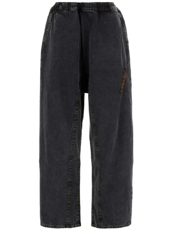 Y/project Logo Embroidered Jeans - Grey