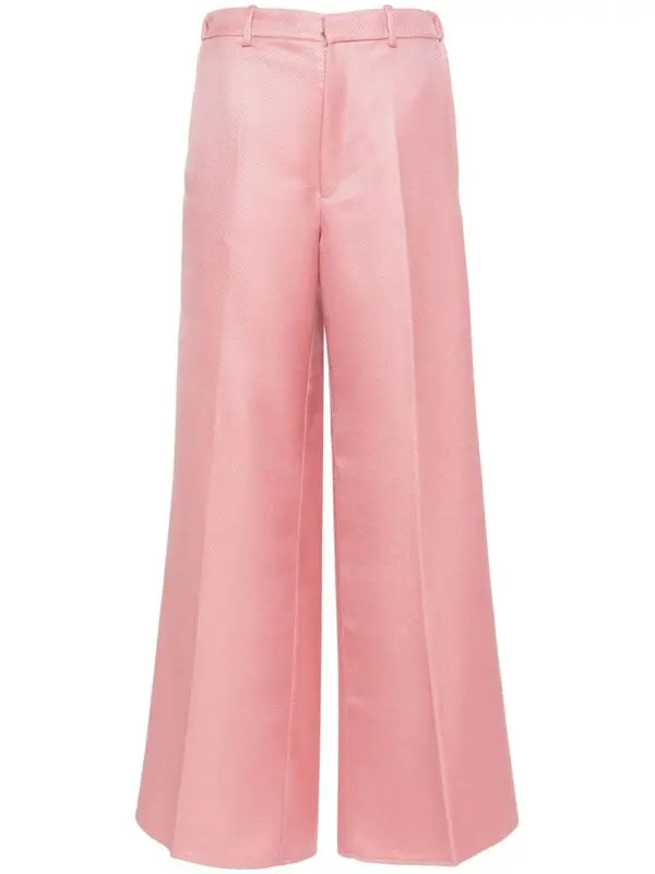 FORTE_FORTE Twill Wide-leg Trousers