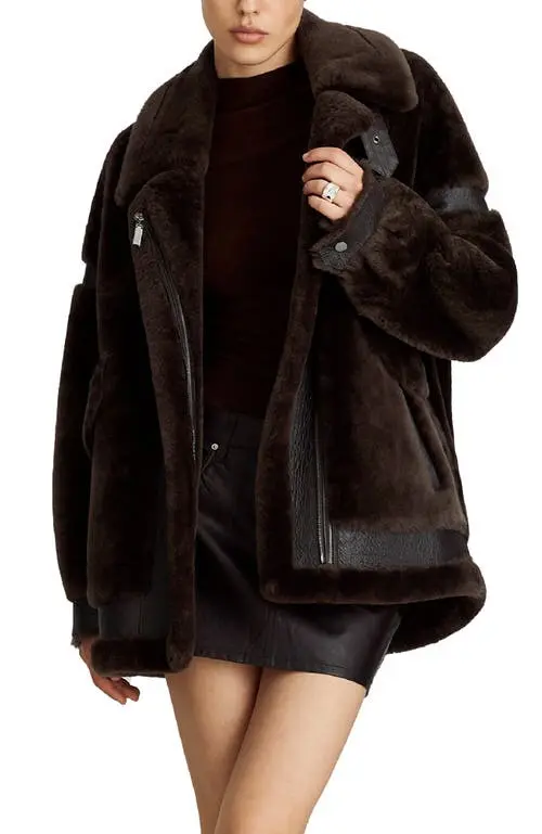 Dawn Levy Sean Shearling Coat - Chocolate