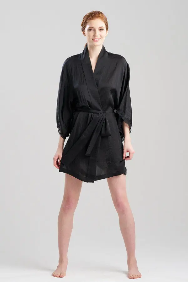 Natori Ashley Icon Lace Wrap - Black