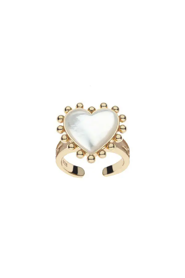 JANE WIN Bursting With Love Heart Ring - Gold