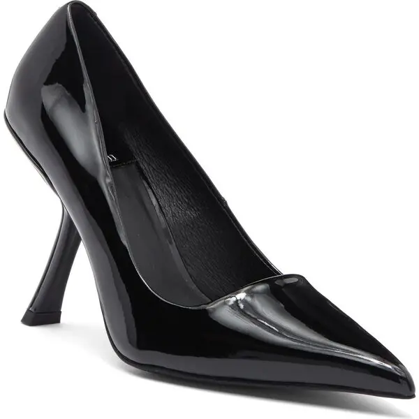Jeffrey Campbell Sling It Pointed Toe Pump - Black Patent