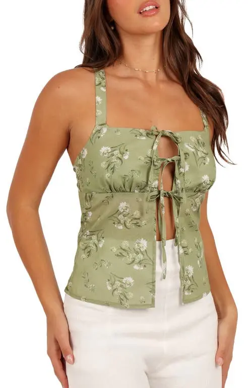 PETAL & PUP Juliette Floral Tie-front Top