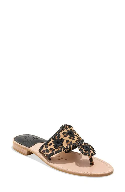 Jack Rogers Jacks Flip Flop - Leopard/ Black