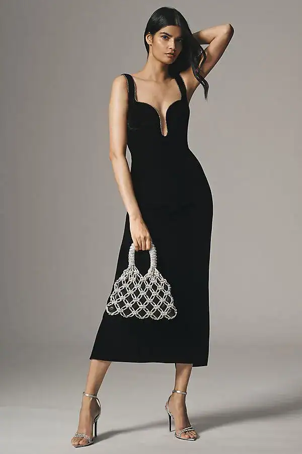 black corset bardot draped midi dress Bardot Draped Mesh Insert Maxi Dress Black