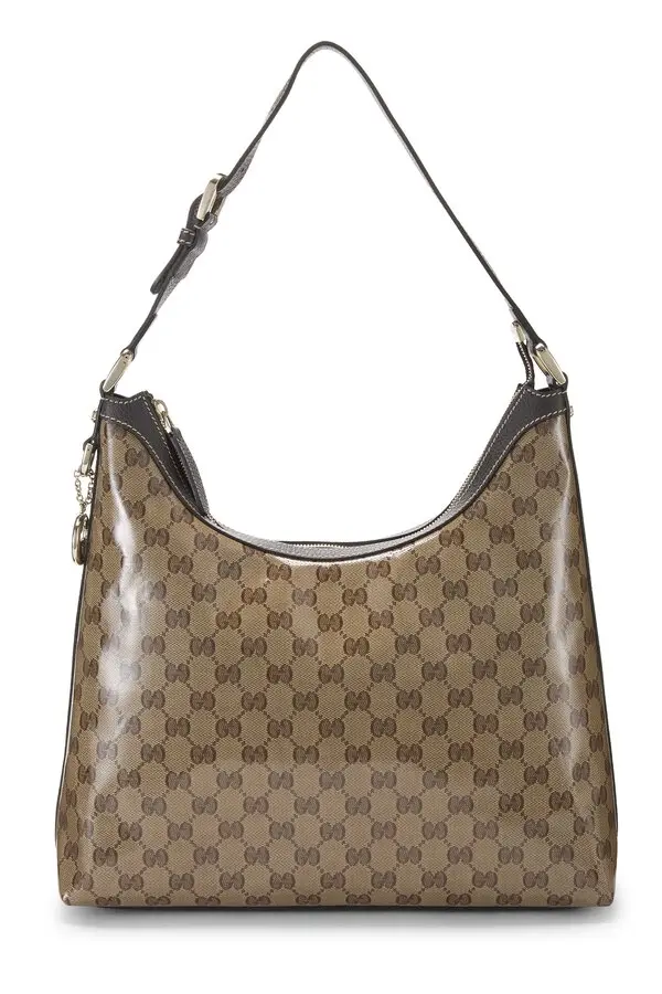 Gucci Gg Crystal Canvas Charmy Hobo