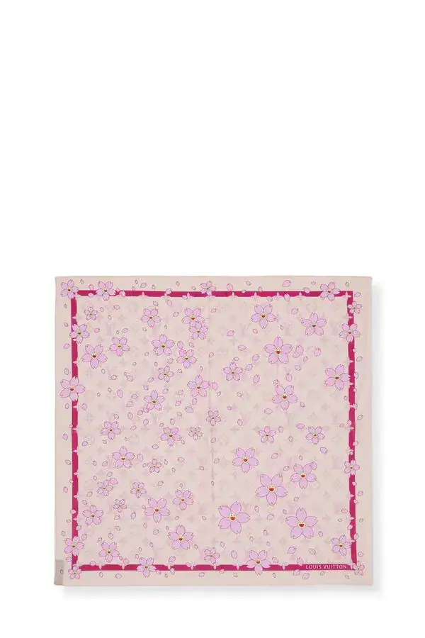 Louis Vuitton Takashi Murakami X Cherry Blossom Cotton Scarf