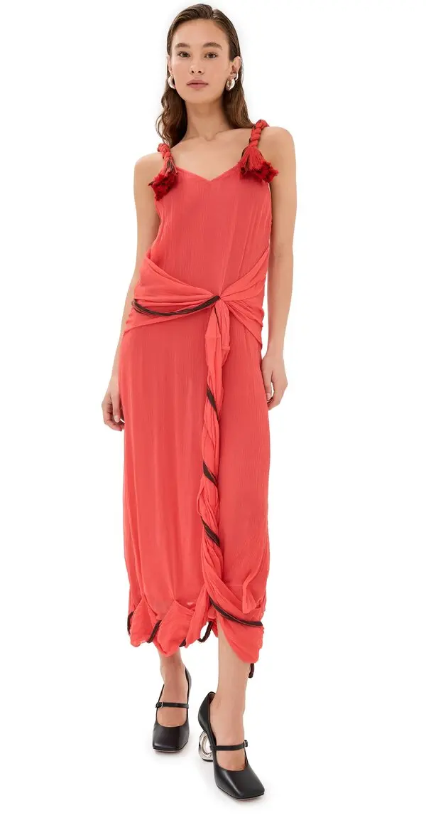 JW Anderson Tassel Strap Twisted Dress
