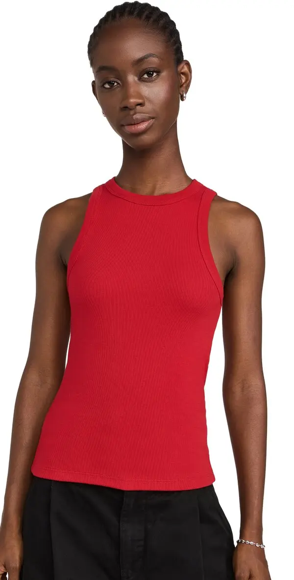 Sold Out NYC Ribbed Tank Top - Cherry