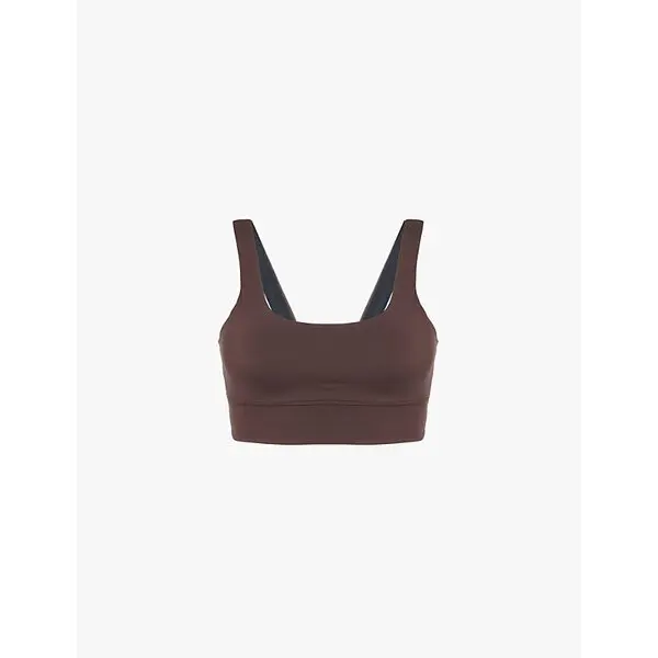 Varley Freesoft Removable-padding Stretch-woven Bra - Coffee Bean