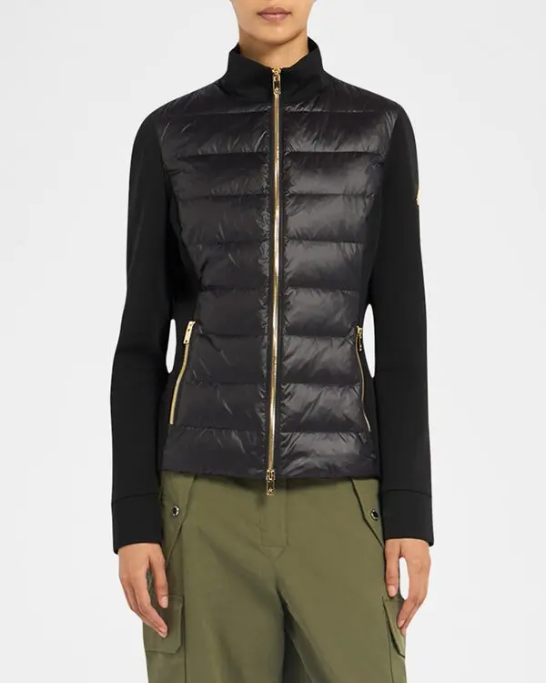 Moose Knuckles Naomi Hybrid Puffer Jacket - Black