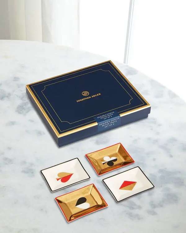 Jonathan Adler Dealers Choice Petite Trays, Set Of 4