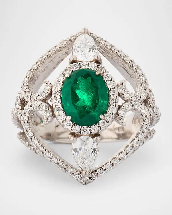 Piranesi 18k White Gold And Diamond Ring