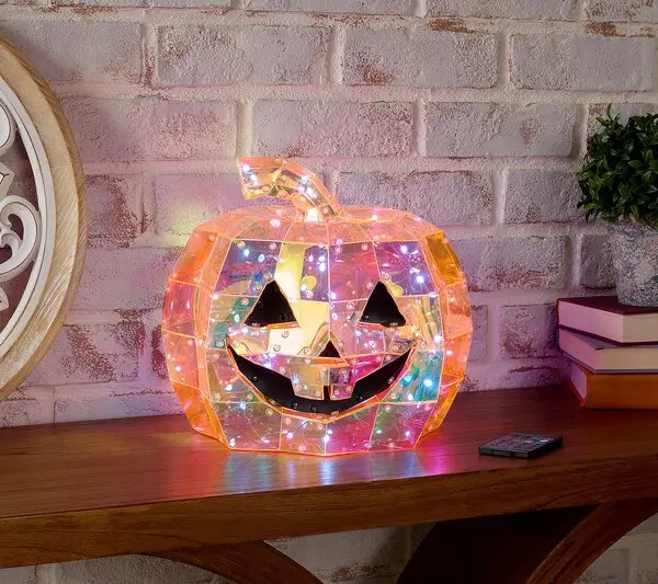 HAY & HARVEST As Is 12 Holographic Smart Ledpumpkin