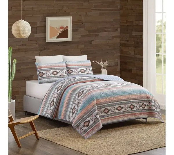 MODERN HEIRLOOM Sunset Canyon 3-piece Full/queen Quilt Set