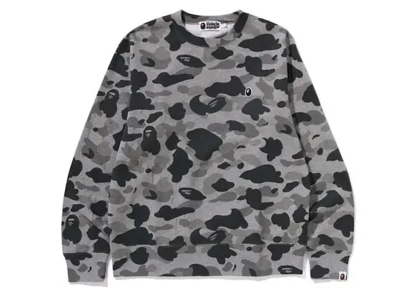 BAPE Heather Camo Ape Head Crewneck Sweatshirt