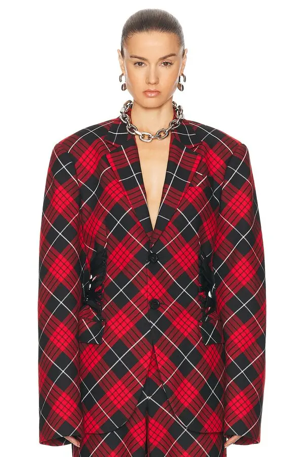 Jean Paul Gaultier Tartan Tailored Jacket