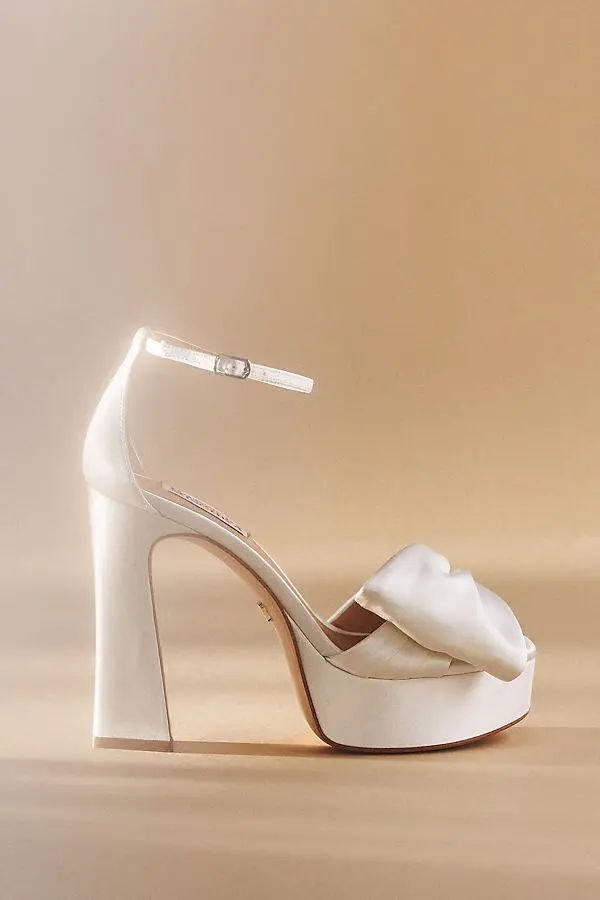 Badgley Mischka Alora Platform Sandals - White
